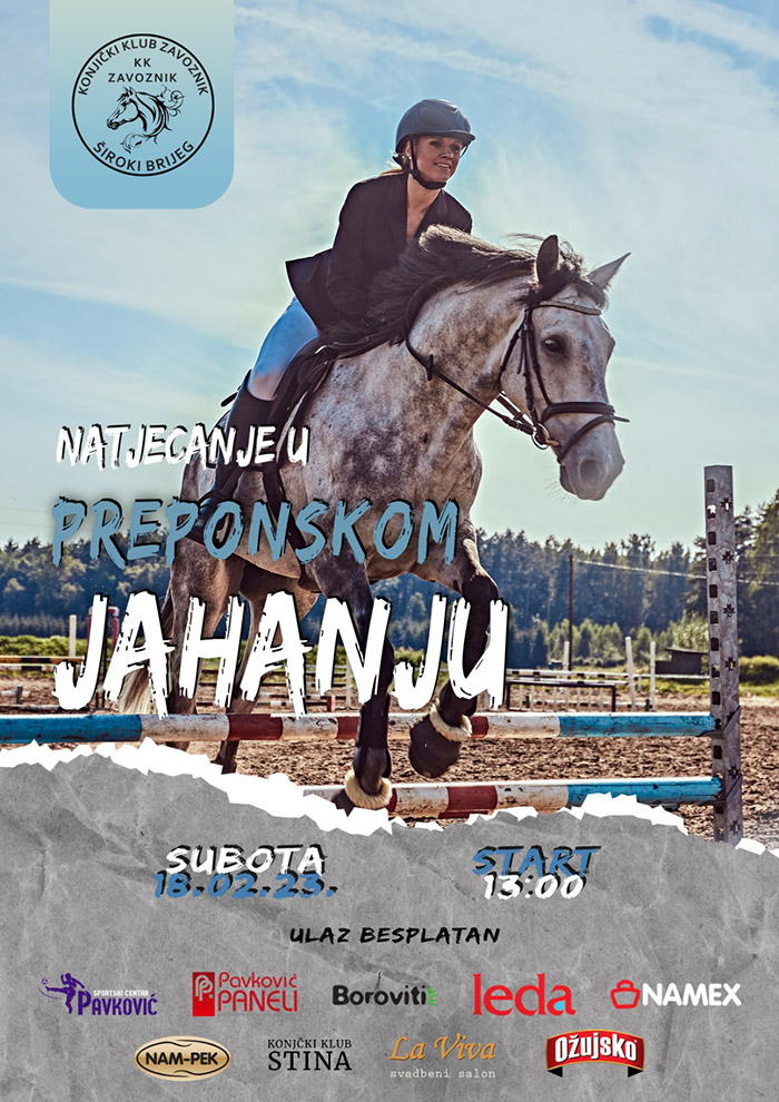 Natjecanje u preponskom jahanju prvi put u Širokom Brijegu - Jabuka.tv