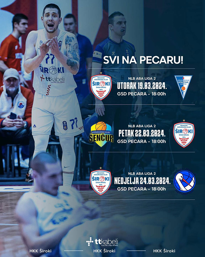 Poznat raspored utakmica Širokog u odlučujućem balonu ABA 2 lige na ...