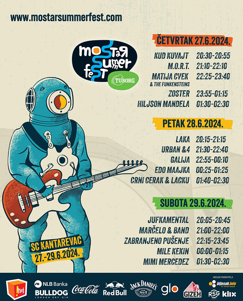 Pogledajte satnice 12. Mostar Summer Festa - Jabuka.tv