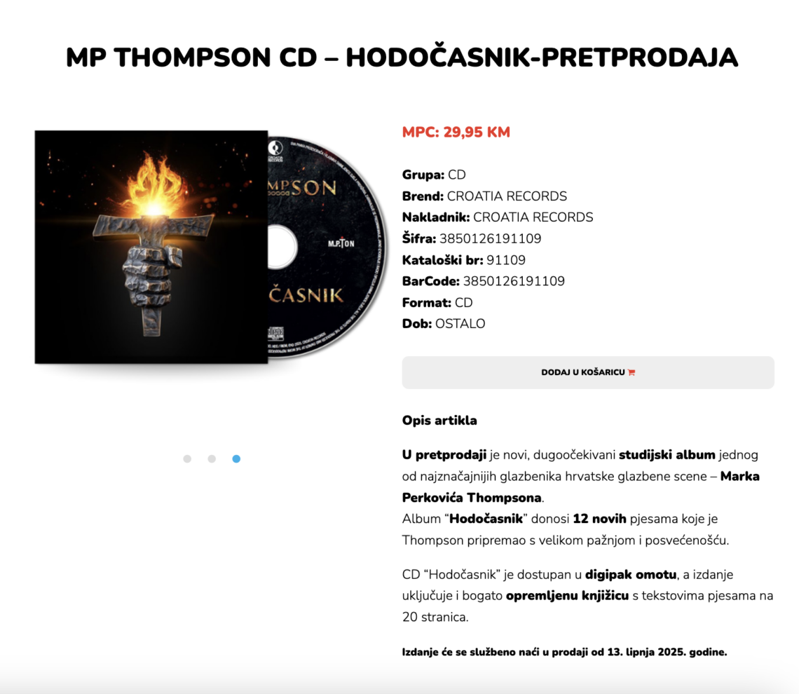 “Hodočasnik”: Thompson objavio novi album - Jabuka.tv
