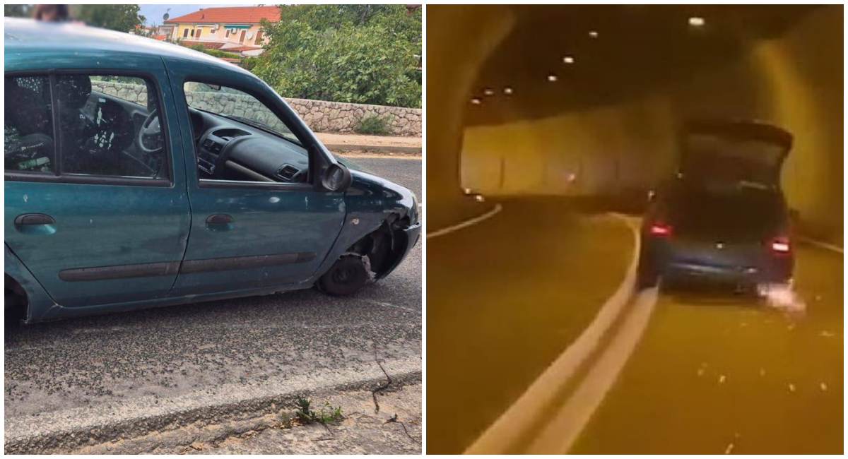 Nevjerojatno: Žena vozila auto bez guma kao da se ništa ne događa ...