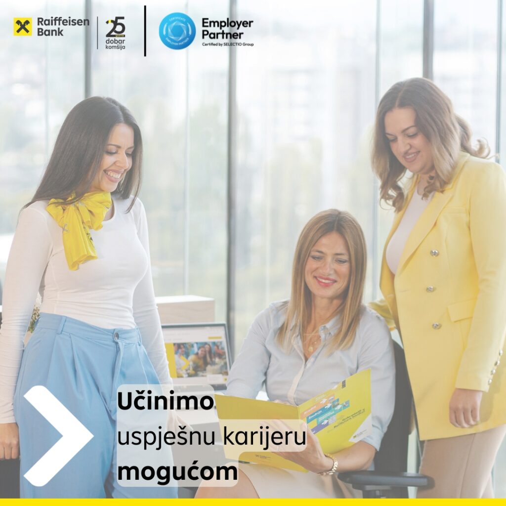 Raiffeisen Bank d.d. raspisuje natječaj za posao u Grudama - Jabuka.tv