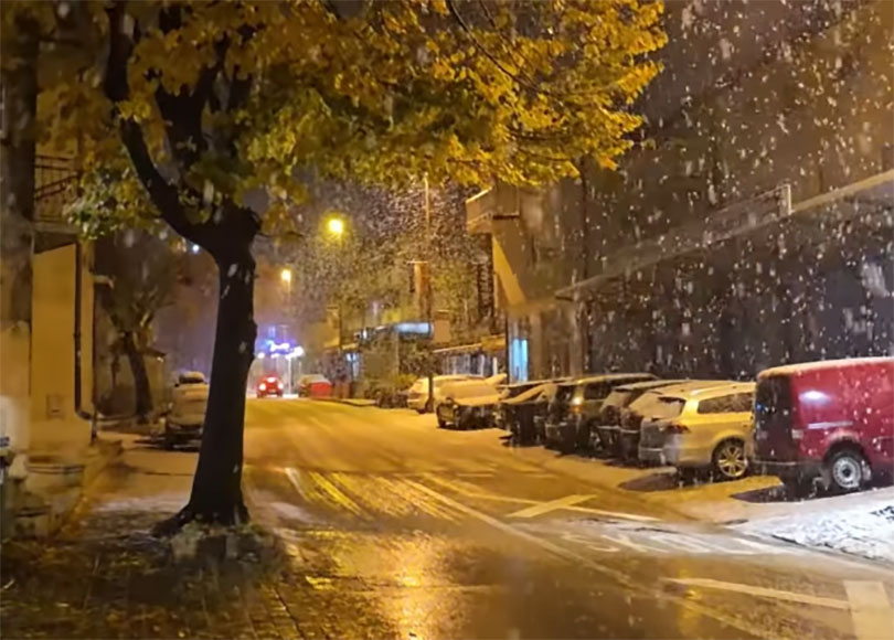 Prvi ovosezonski snijeg pao u Grudama - Jabuka.tv